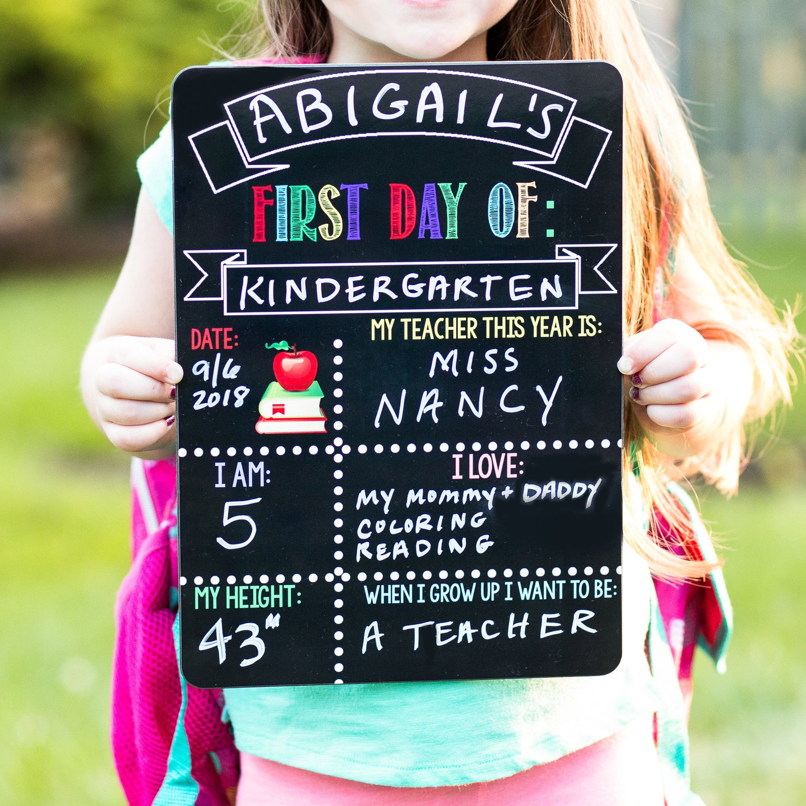 Reusable First and Last Day of School Sign, Liquid Chalk Dry Erase ...