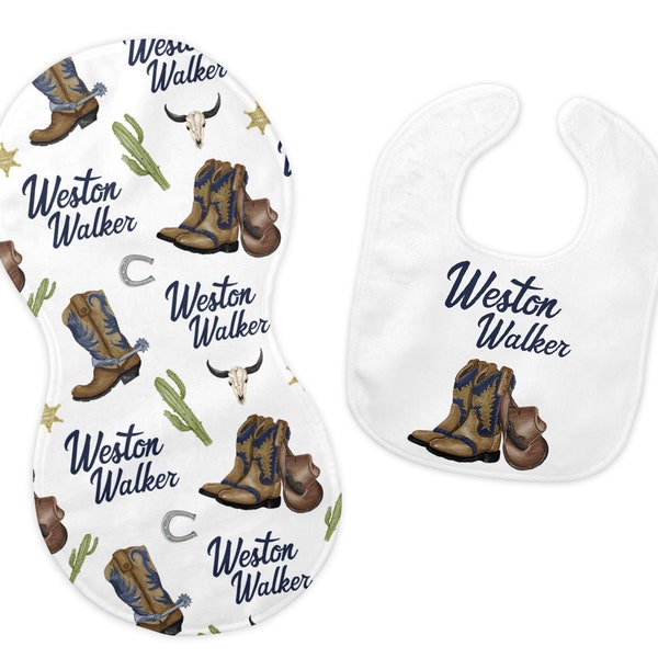 Cowboy Bib - Etsy