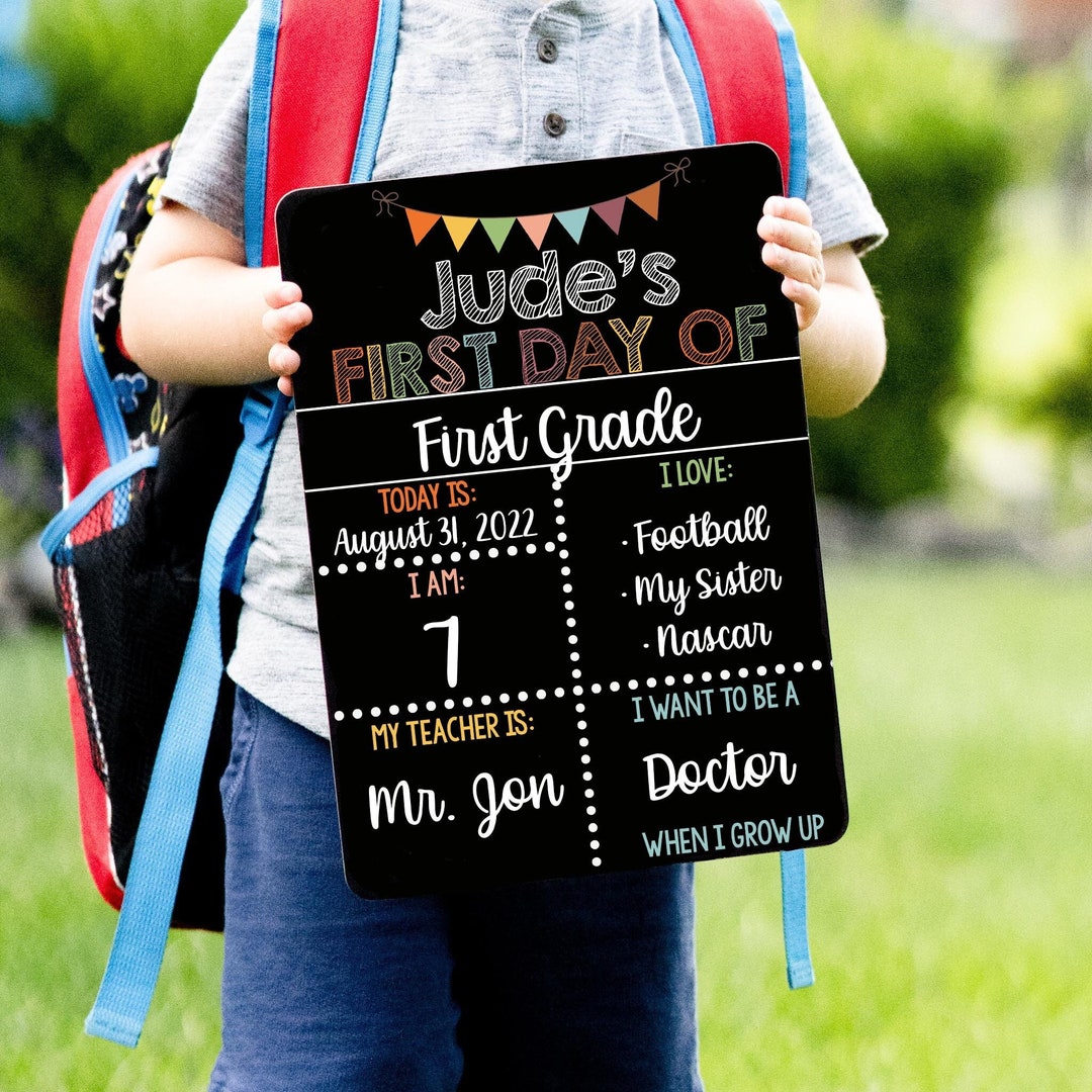 Reusable First and Last Day of School Sign, Liquid Chalk Dry Erase ...