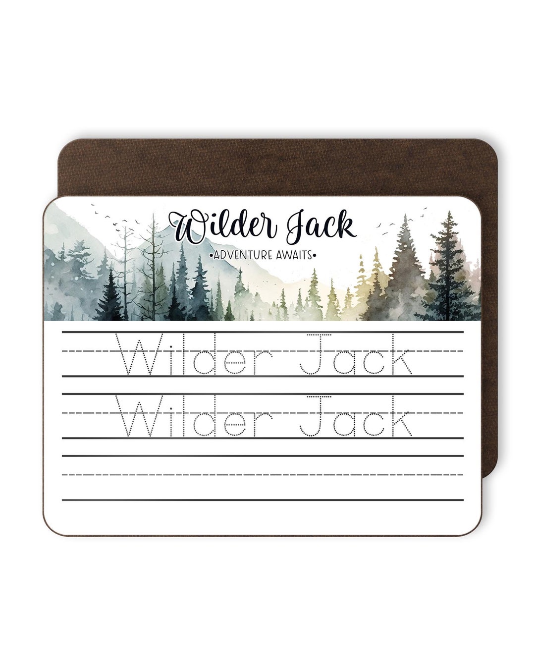 Mountain Personalized Tracing Board, Name Dry Erase Tracing Board, Name ...