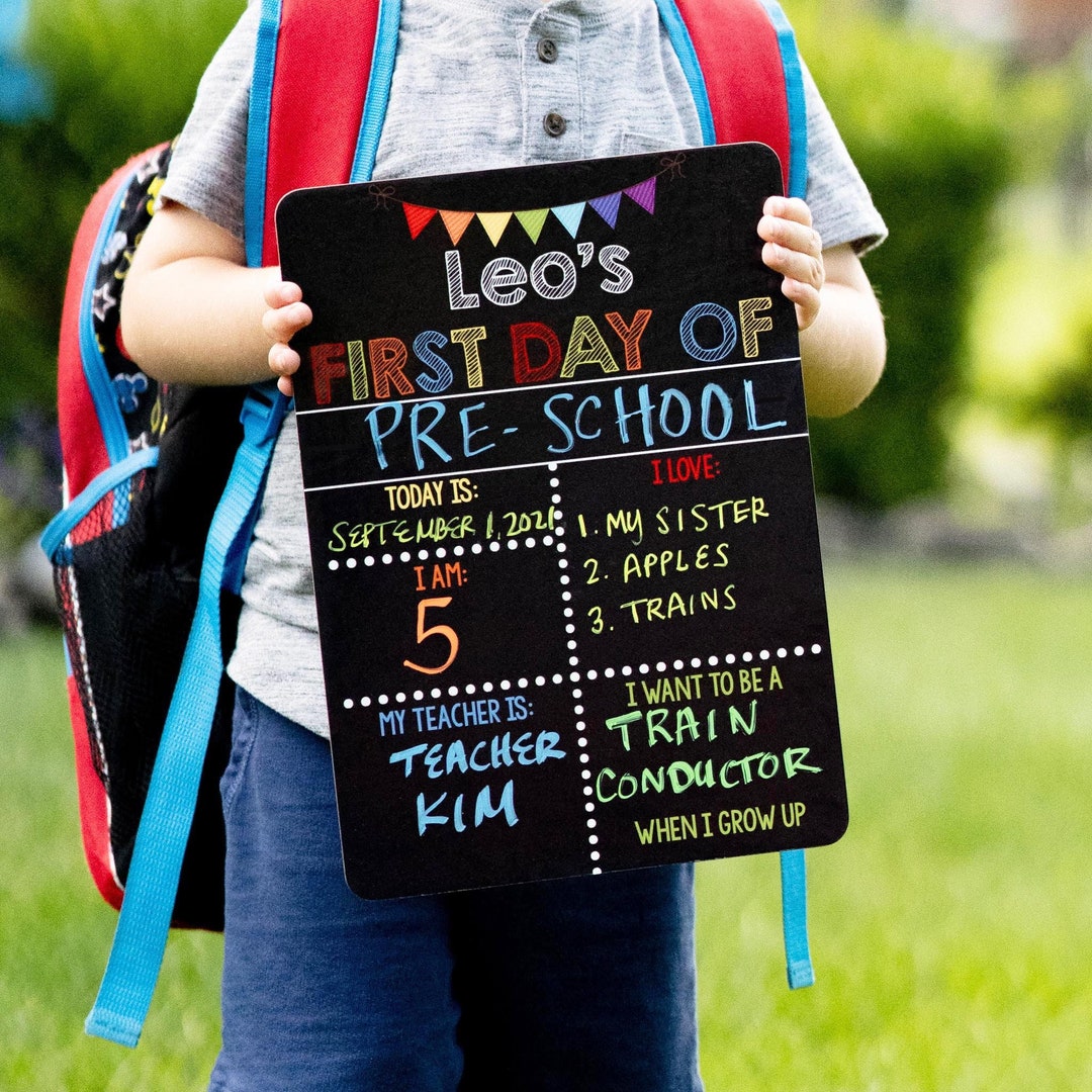 Reusable First and Last Day of School Sign, Liquid Chalk Dry Erase ...