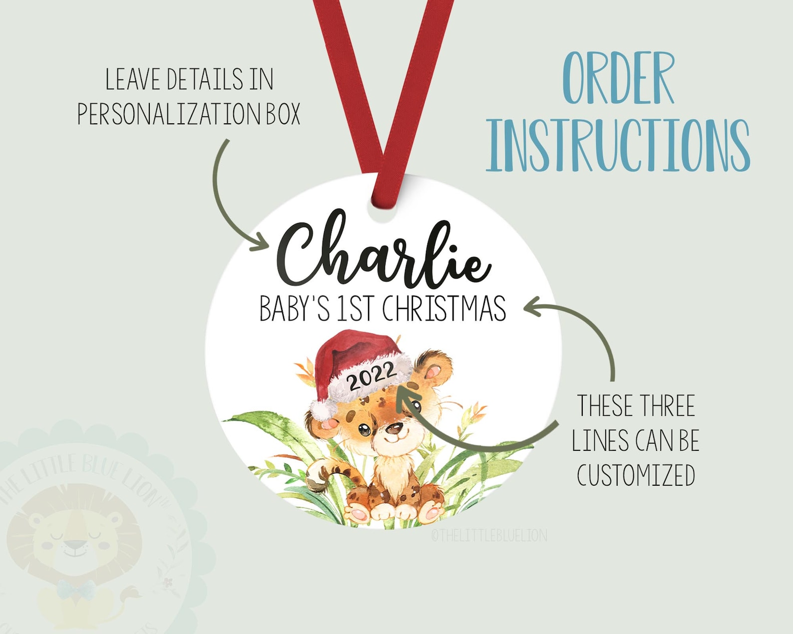 Woodland Baby's 1st Christmas Ornament Personalized Baby - Etsy