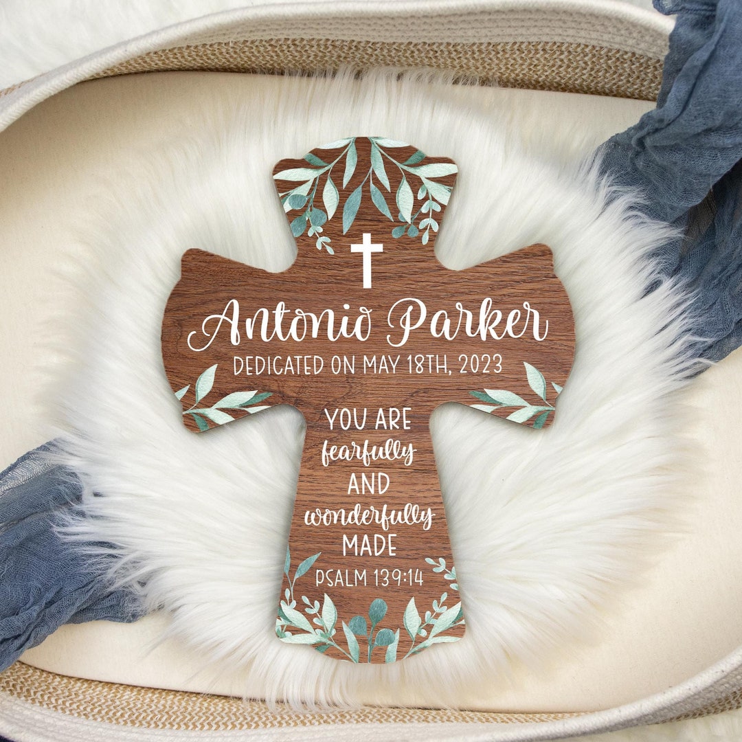 First Communion, Wooden Name Cross, Personalized Cross, Dedication Gift ...