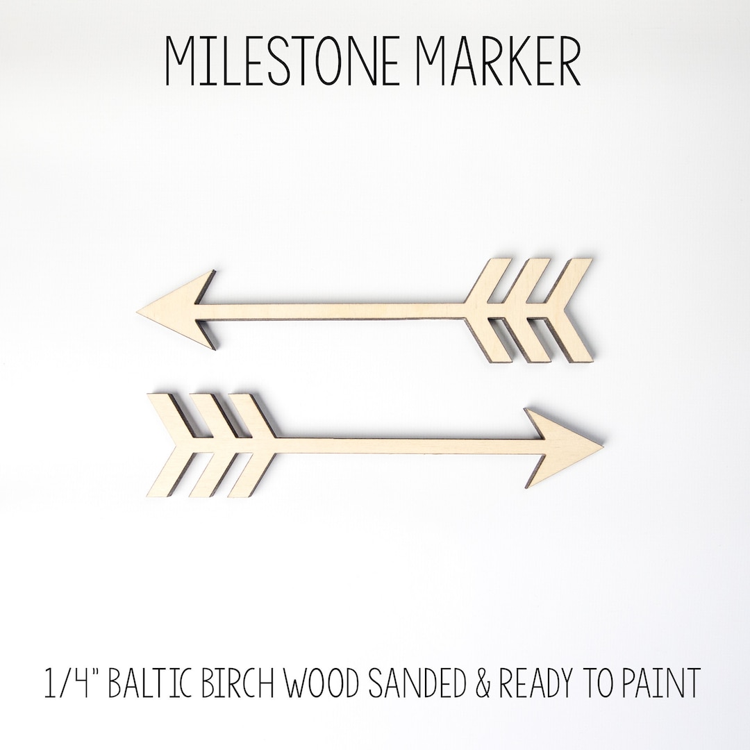 Arrow Milestone Marker, Baby Milestone Blanket Marker, Baltic Birch ...