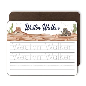 Western Name Tracing Sign, Kids Personalized Tracing Board, Name ...