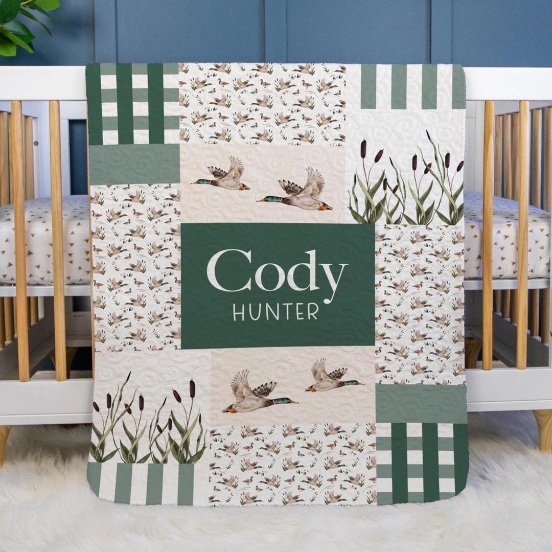 Hunting Baby Quilt, Personalized Hunting Baby Quilt, Optional Bundle ...