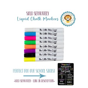 Reusable First and Last Day of School Sign, Liquid Chalk Dry Erase ...