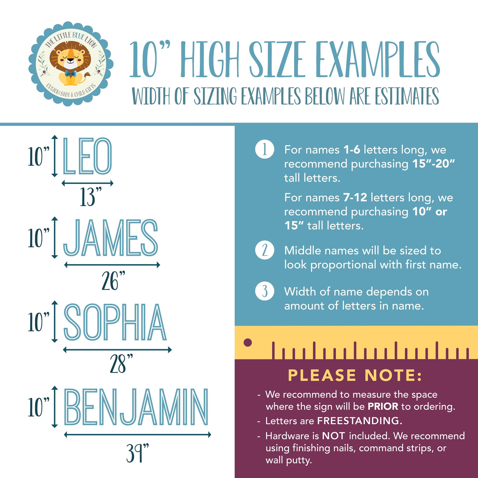 Name Cutouts for Nursery, Nursery Name Sign, Freestanding Wooden Name ...