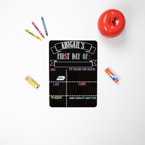 Reusable First and Last Day of School Sign, Liquid Chalk Dry Erase ...