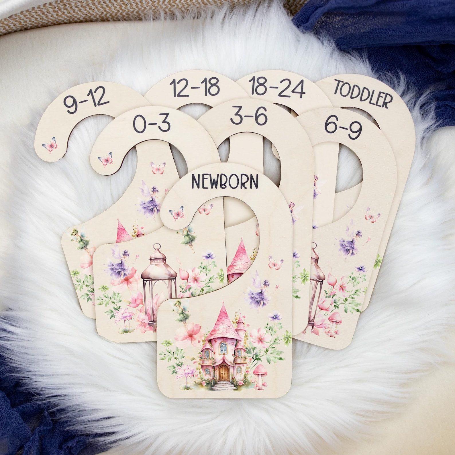 Fairy Clothing Dividers, Fairy Baby Clothing Divider, Wood Wardrobe ...