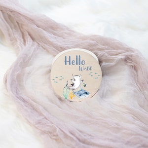 Shark Milestone Cards, Baby Milestone Ocean Life Discs Marker, Wood ...