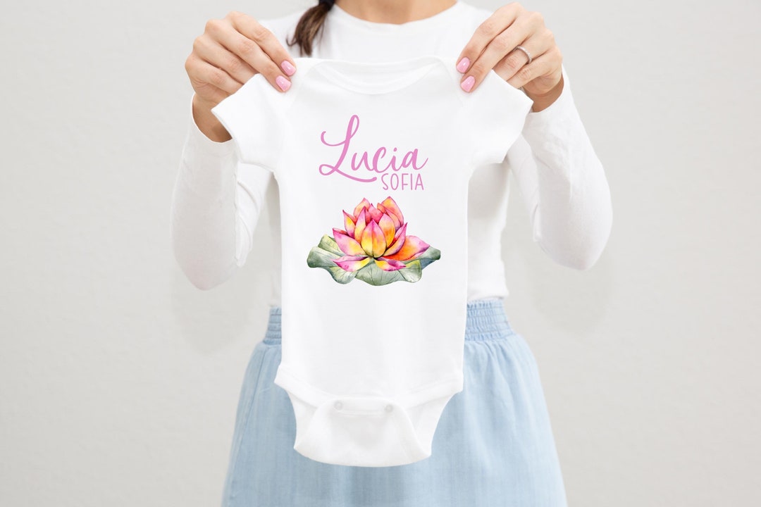Lotus Flower Baby Bodysuit, Lotus Flower Bodysuit, Baby Shower Gift ...