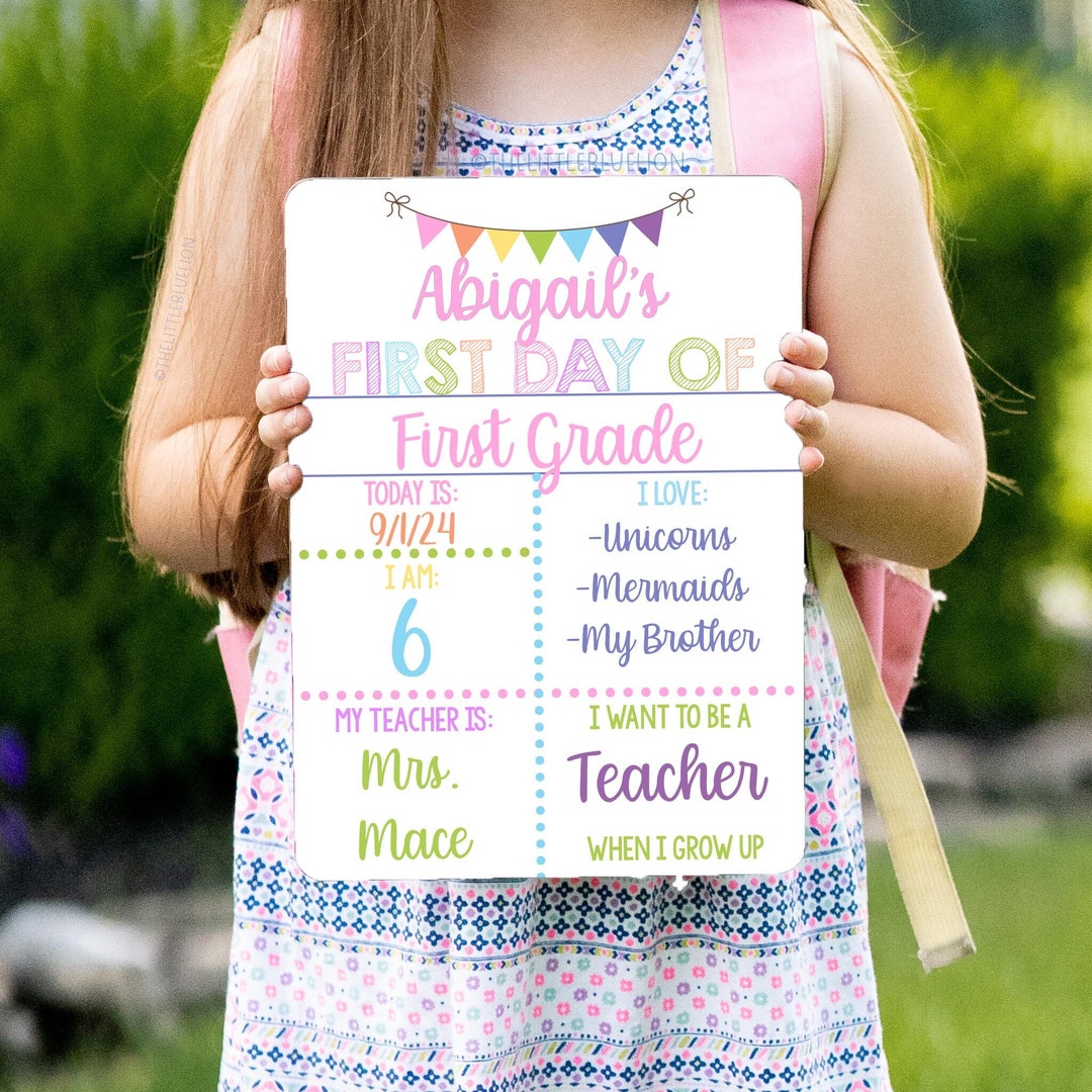 First and Last Day of School Sign, Liquid Chalk Dry Erase White Board ...