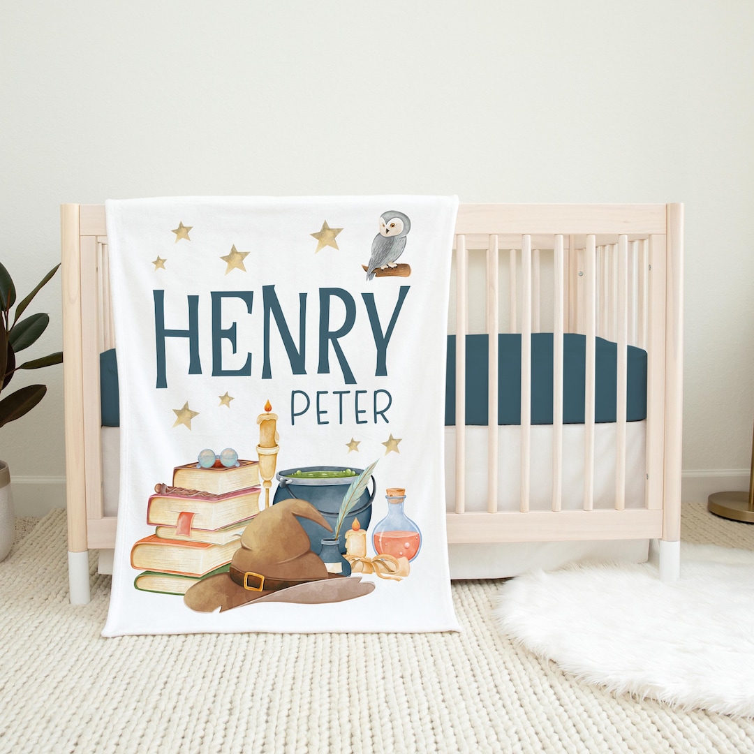 Wizard Blanket, Personalized Wizard Baby Blanket, Newborn Coming Home ...