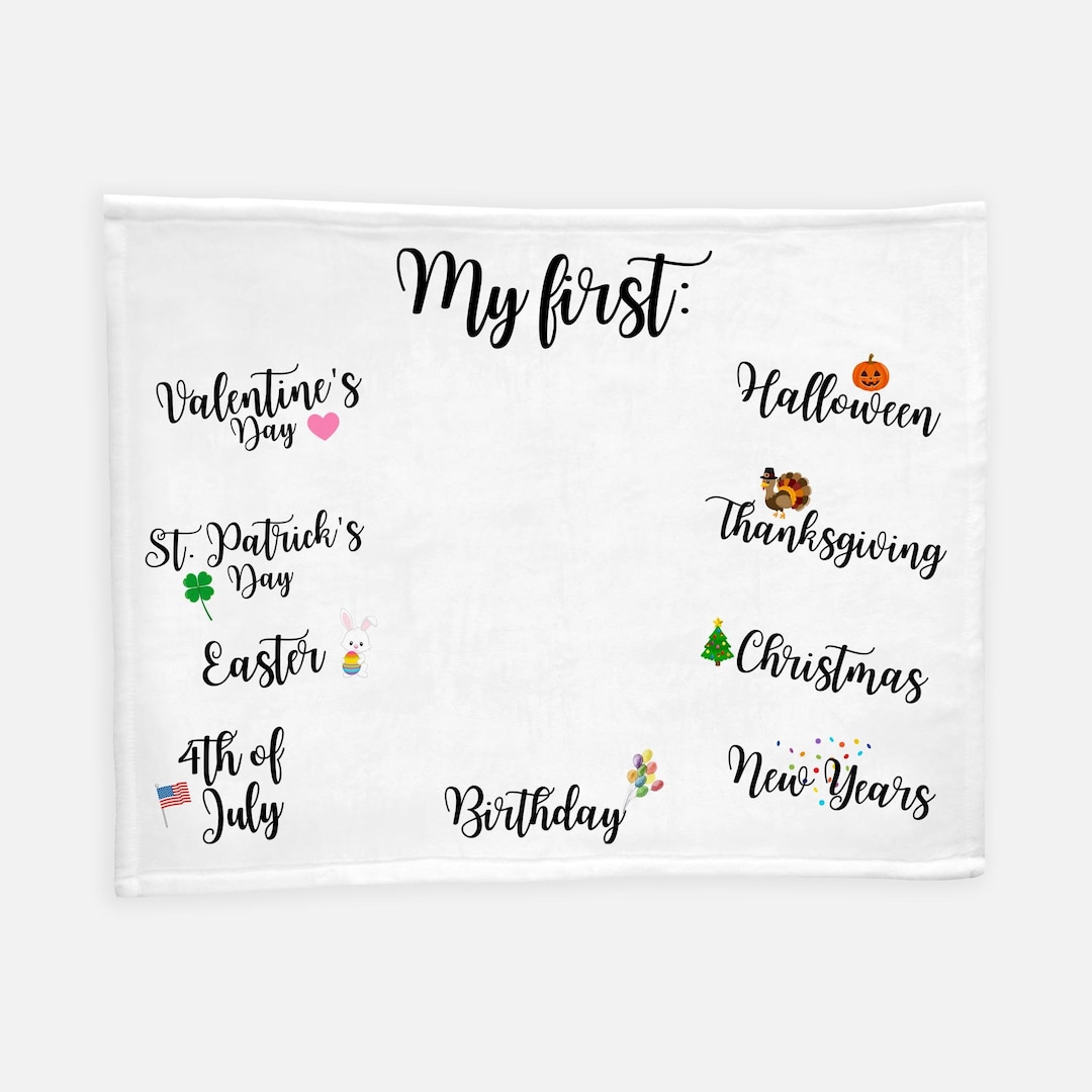 My First Holiday Blanket, First Holiday Photo Blanket, First Holiday ...