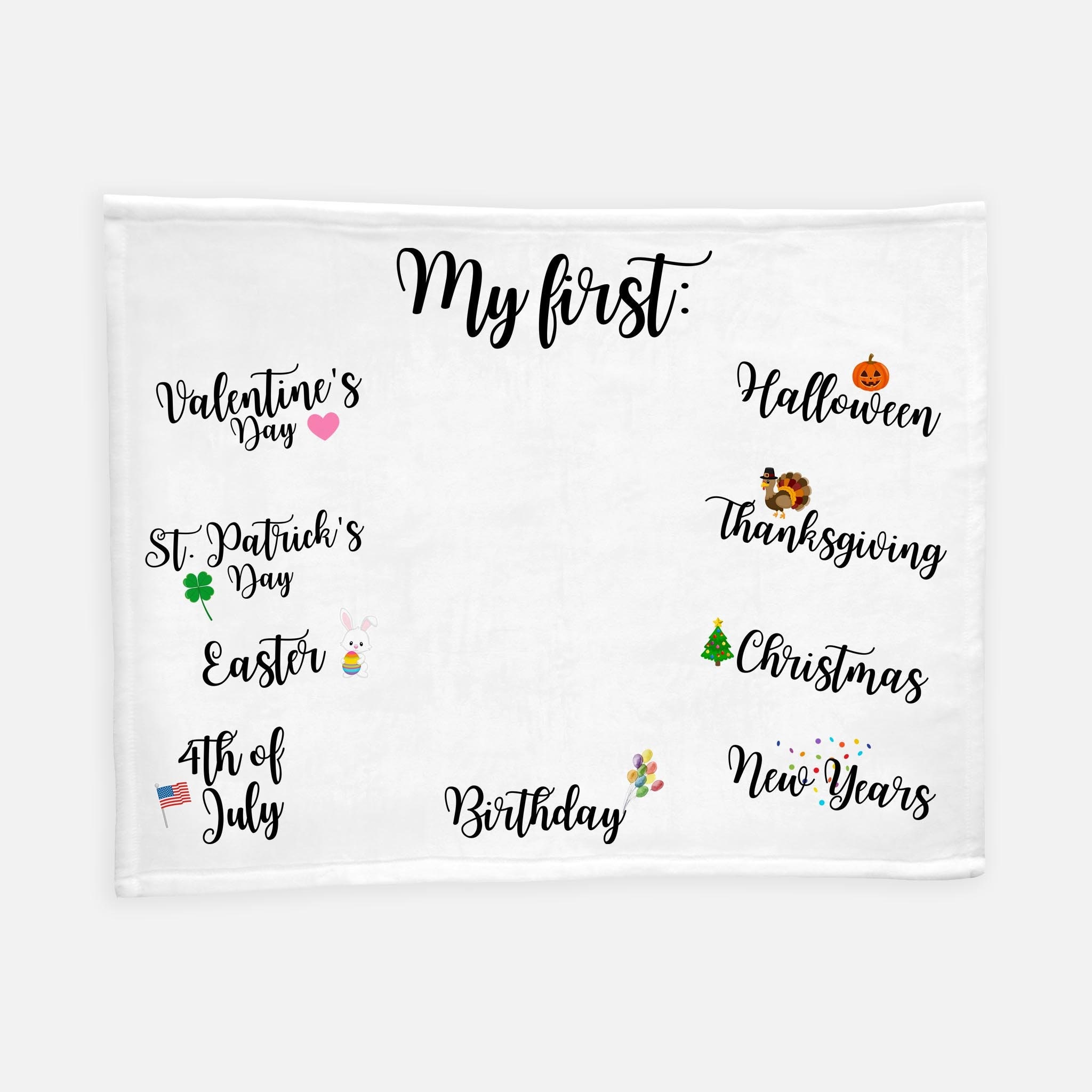 My First Holiday Blanket, First Holiday Photo Blanket, First Holiday ...
