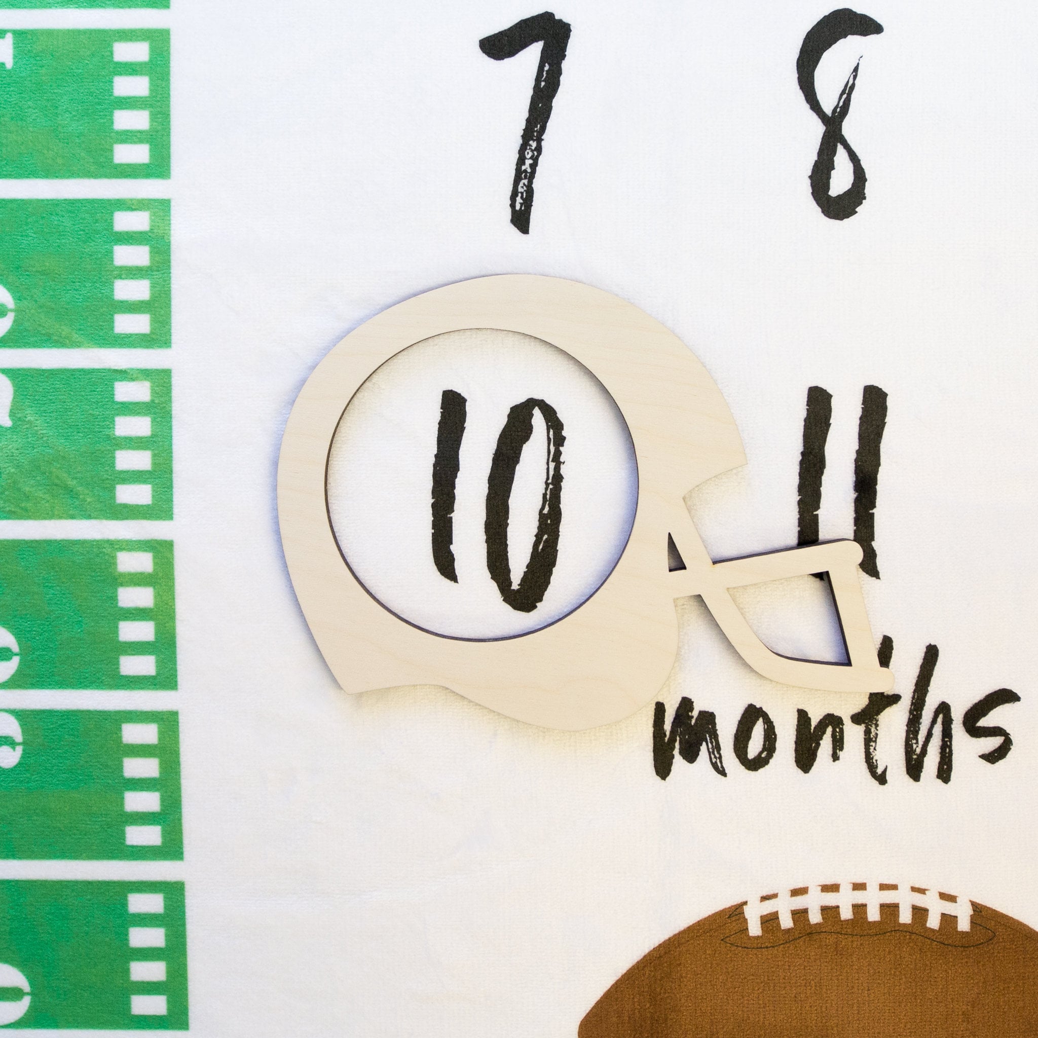 Football Helmet Milestone Marker, Milestone Blanket Marker, Baltic ...