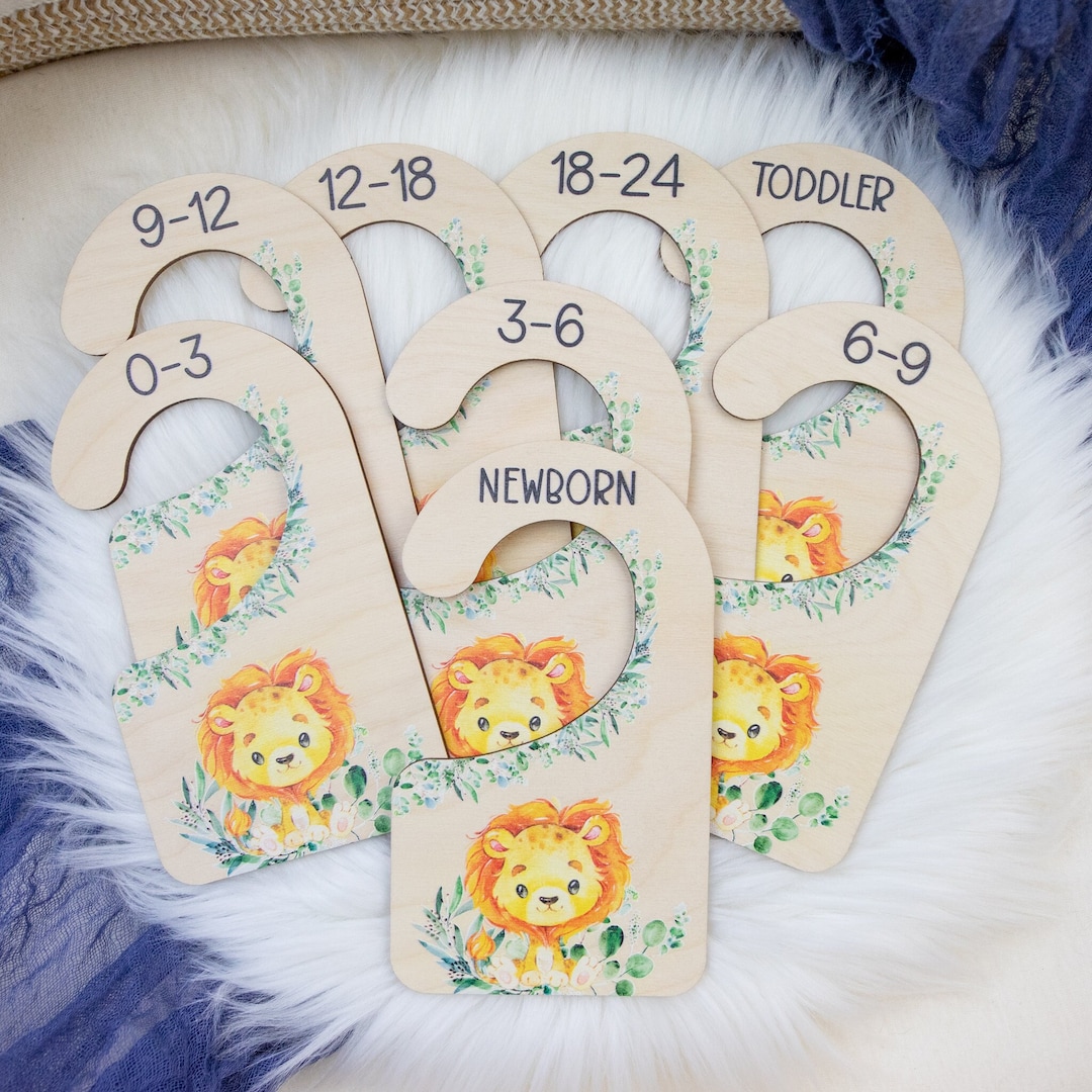 Lion Clothing Dividers, Lion Jungle Baby Clothing Divider, Wood ...