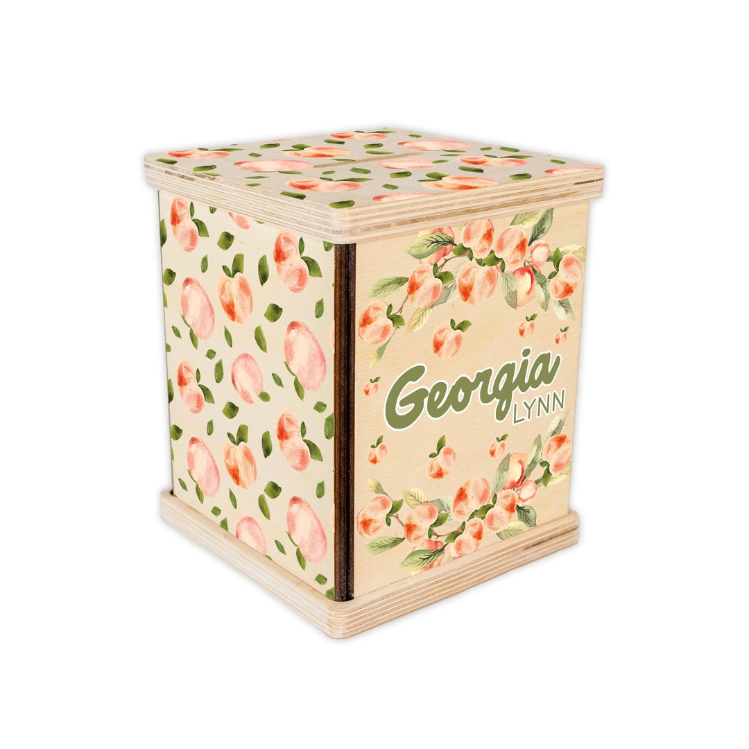 Peaches Piggy Bank, Peaches Nursery, Baby Girl Gift, Personalized Piggy ...