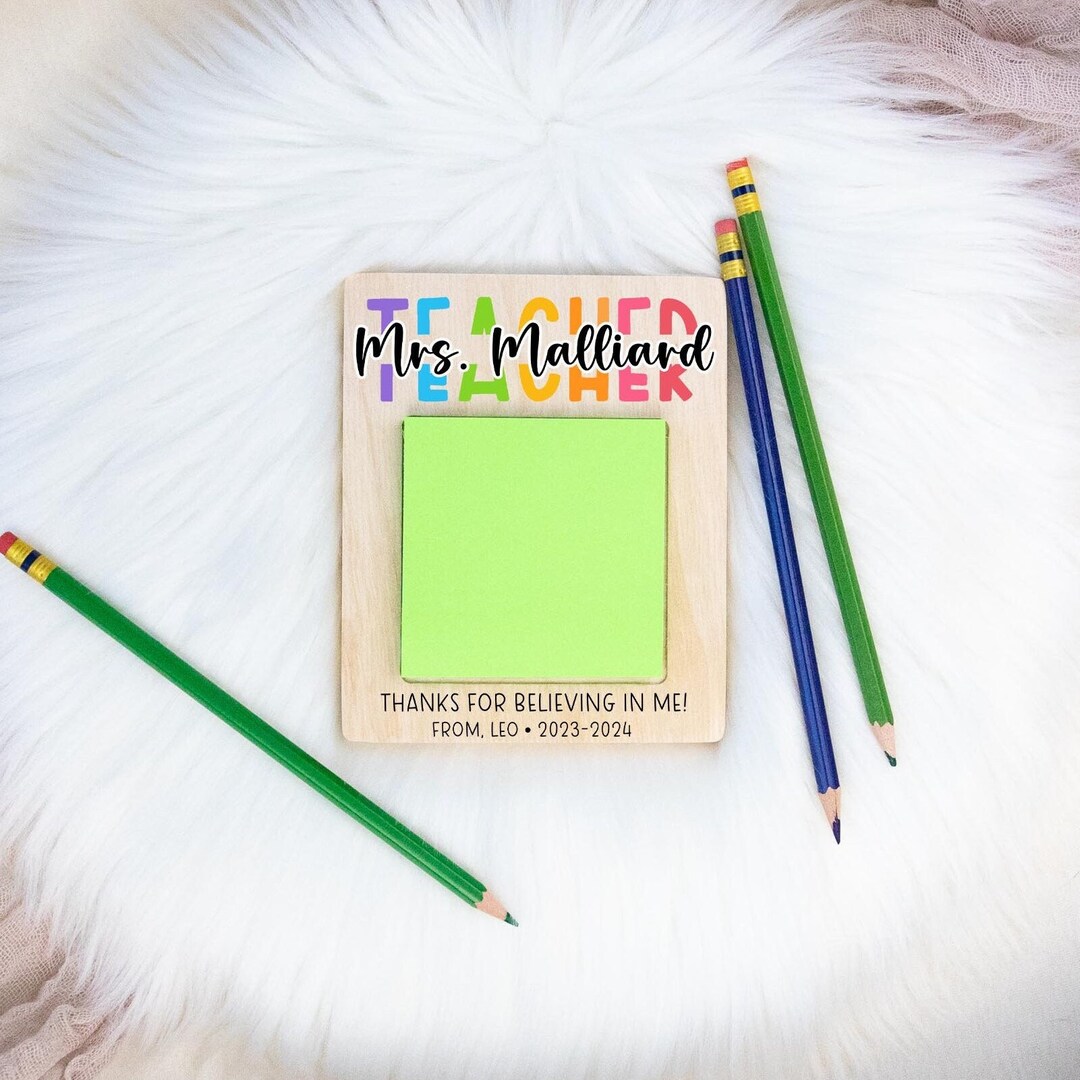 Teacher Sticky Note Holder, Teacher Appreciation Gift, Teacher Gift ...