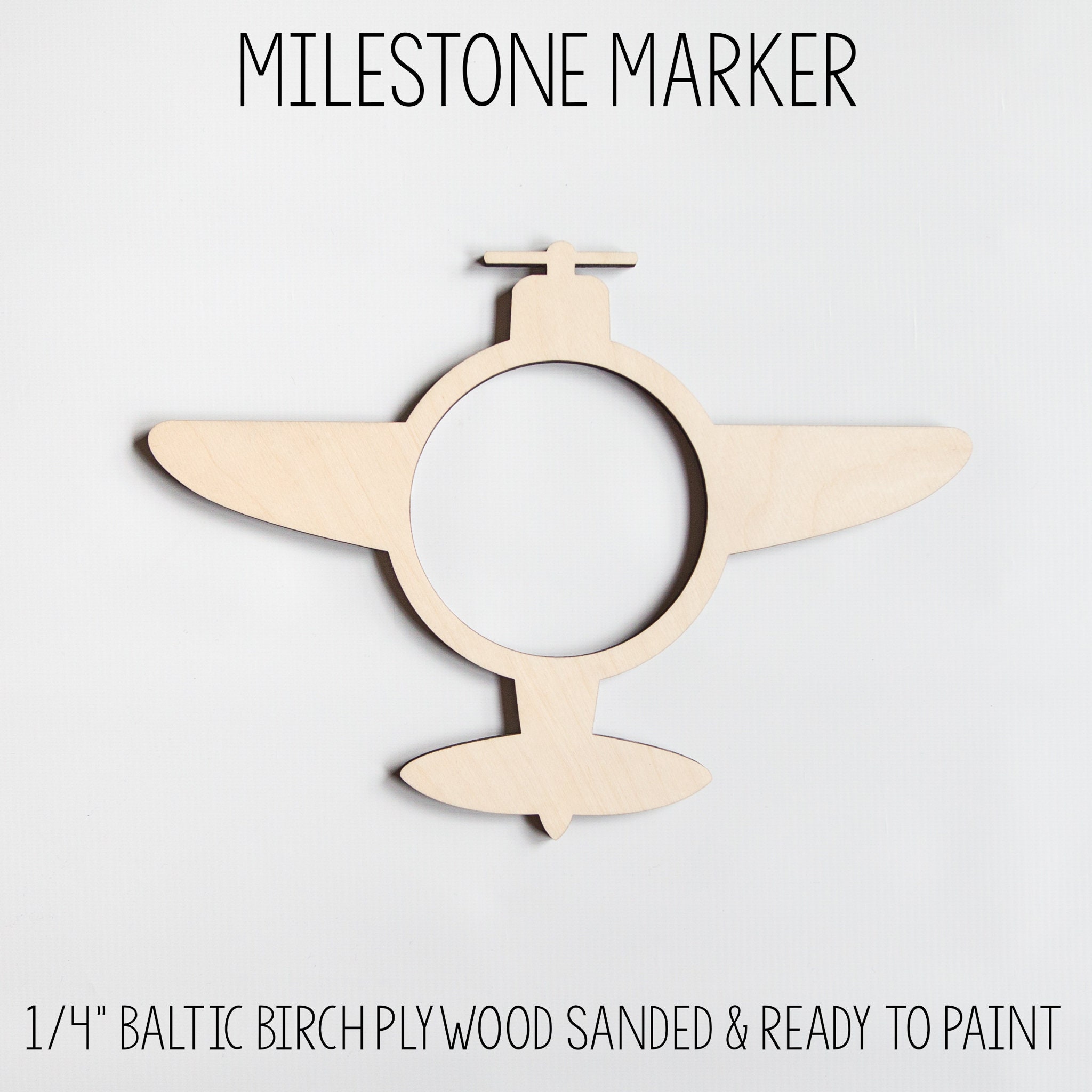 Airplane Milestone Marker, Milestone Blanket Marker, Baltic Birch Wood ...