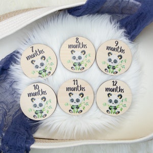 Panda Milestone Cards, Panda Milestone Markers, Wood Milestone Cards ...