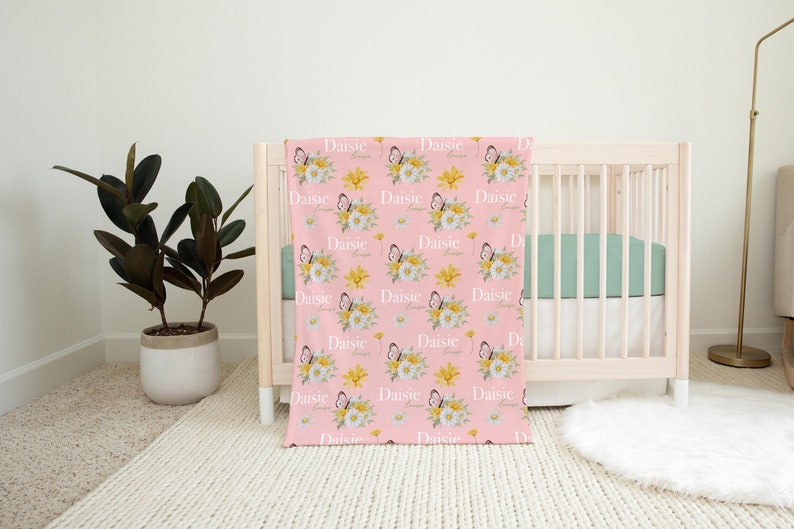 Daisy Swaddle Set Daisy Crib Bedding Personalized Swaddle - Etsy
