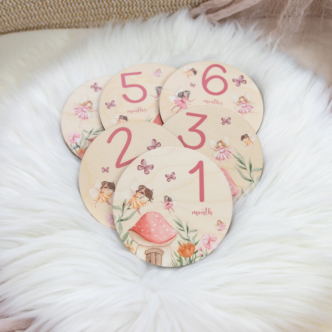 Fairy Milestone Cards, Fairy Milestone Markers, Wood Milestone Cards ...