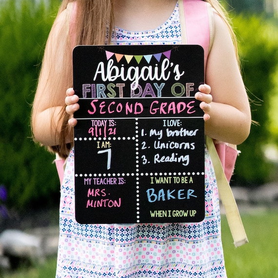First and Last Day of School Sign Liquid Chalk Dry Erase - Etsy
