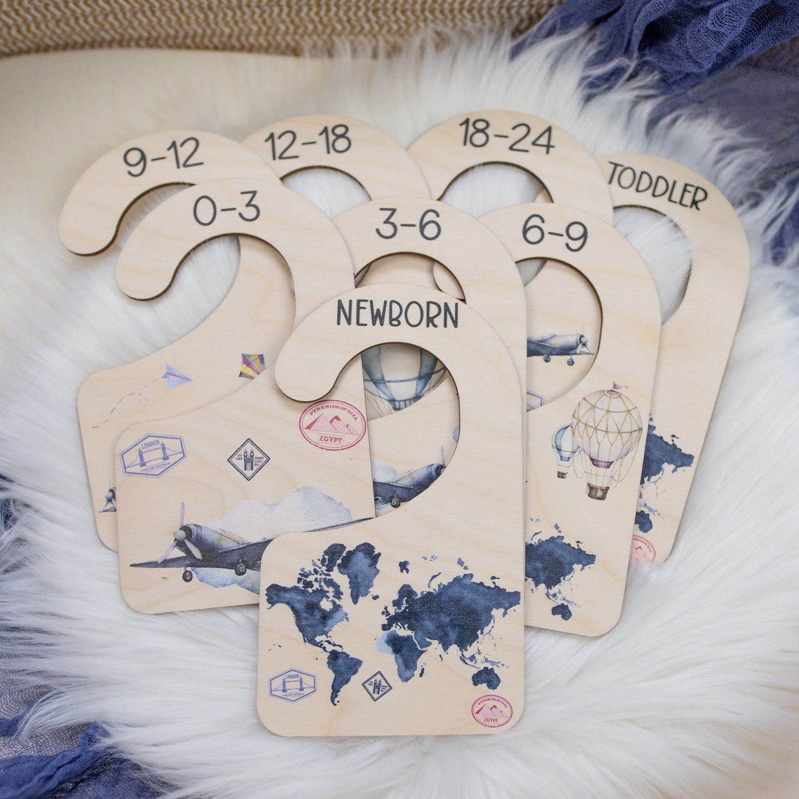 World Map Clothing Dividers Adventure Baby Clothing Divider - Etsy