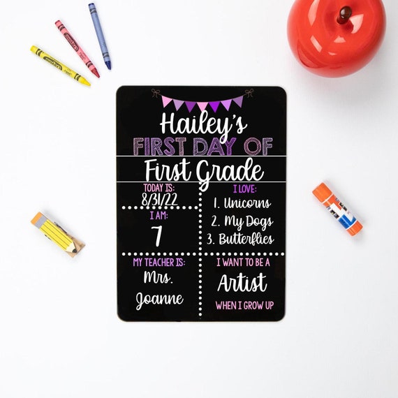 Reusable First and Last Day of School Sign Liquid Chalk Dry - Etsy