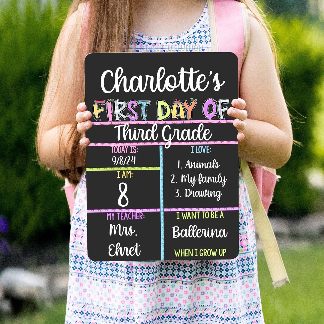 First and Last Day of School Sign, Liquid Chalk Dry Erase School Board ...