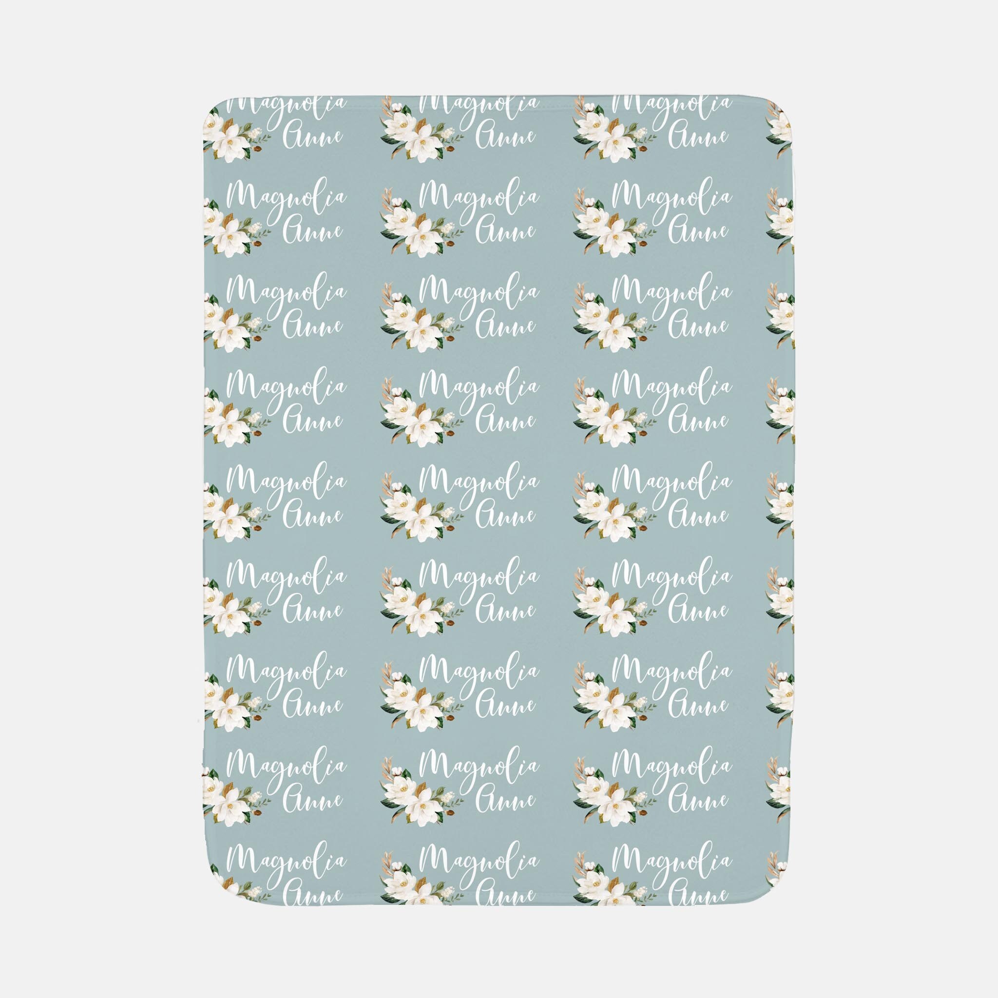 Personalized Baby Blanket Magnolia Name Baby Blanket Girl | Etsy