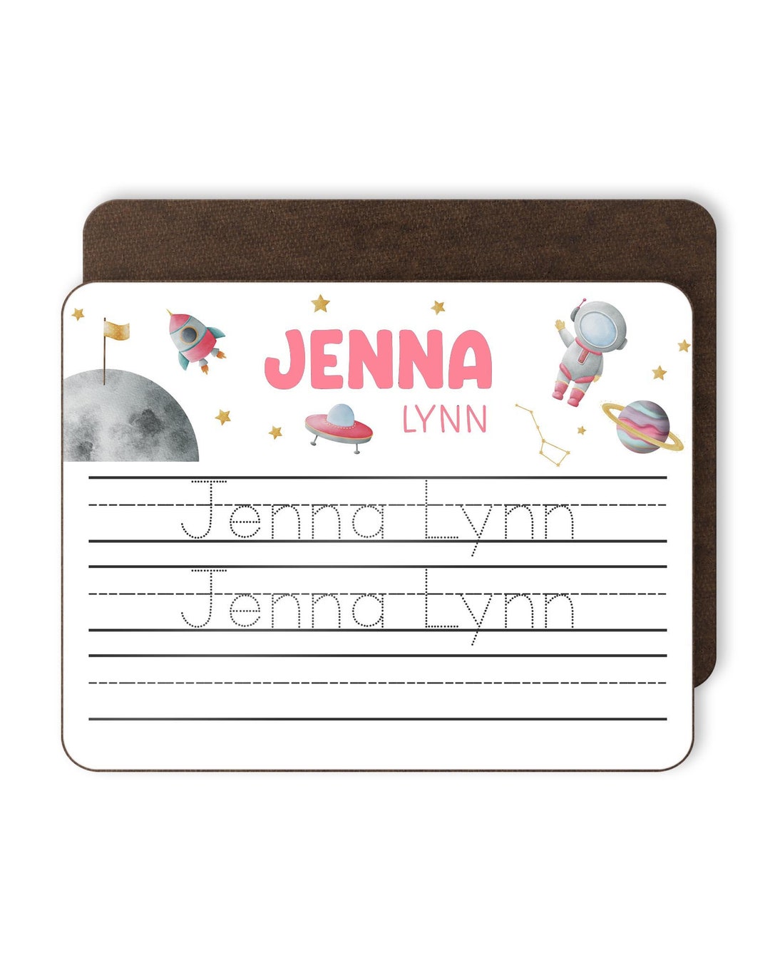 Astronaut Name Tracing Sign, Kids Personalized Tracing Board, Name ...