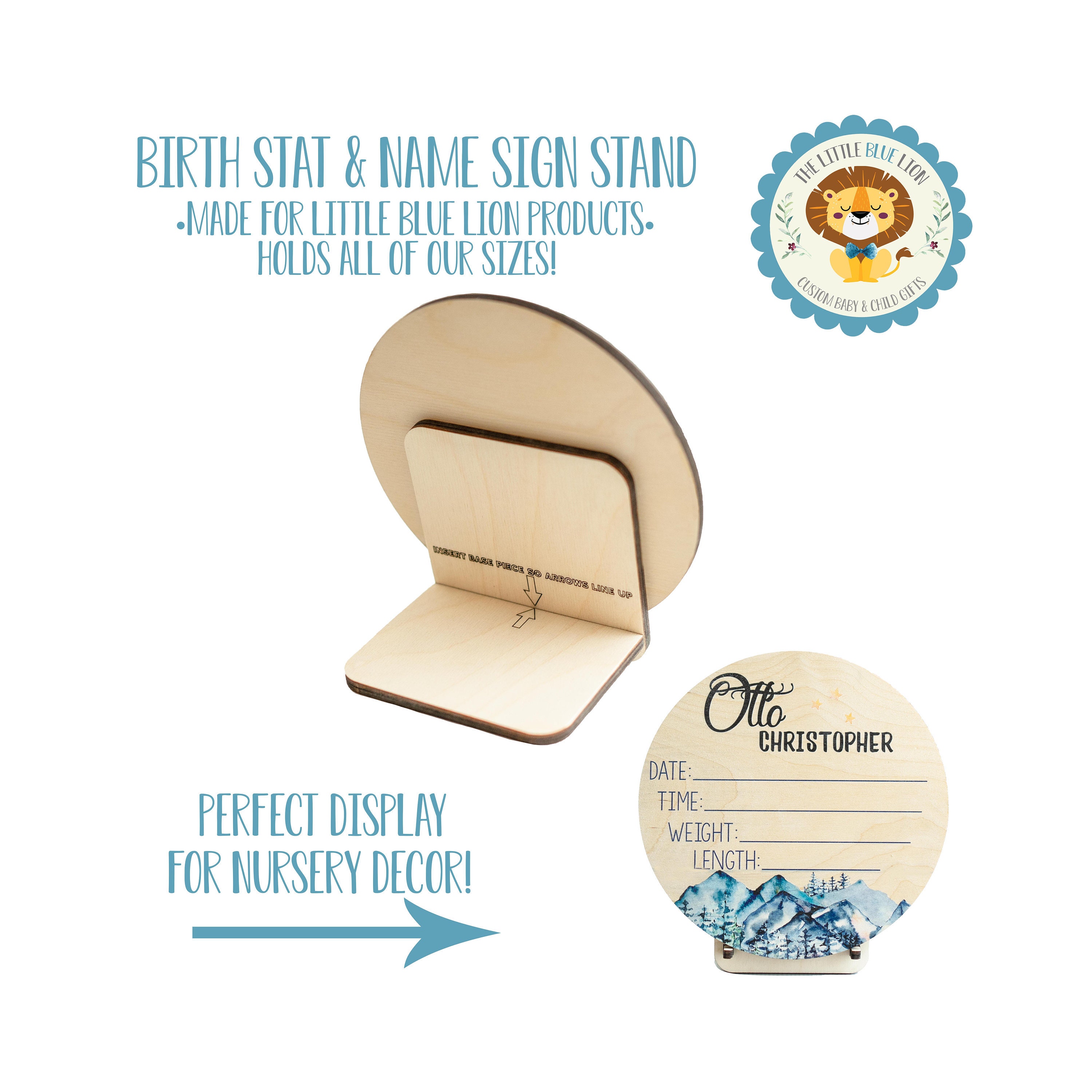 Wooden Sign Display Stand for the Little Blue Lion Wooden - Etsy