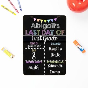 First and Last Day of School Sign, Liquid Chalk Dry Erase School Board ...