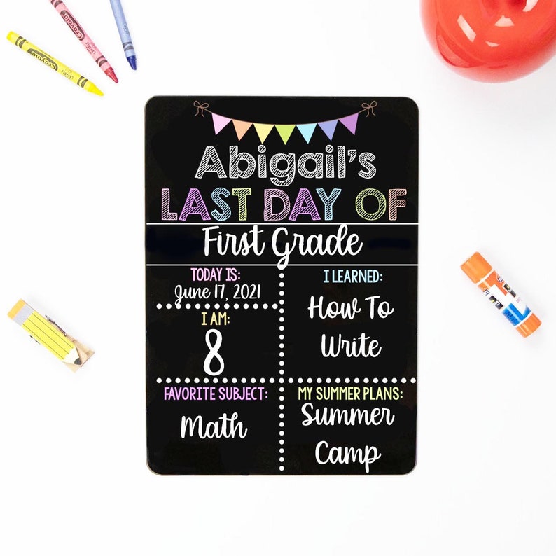 First and Last Day of School Sign Liquid Chalk Dry Erase - Etsy