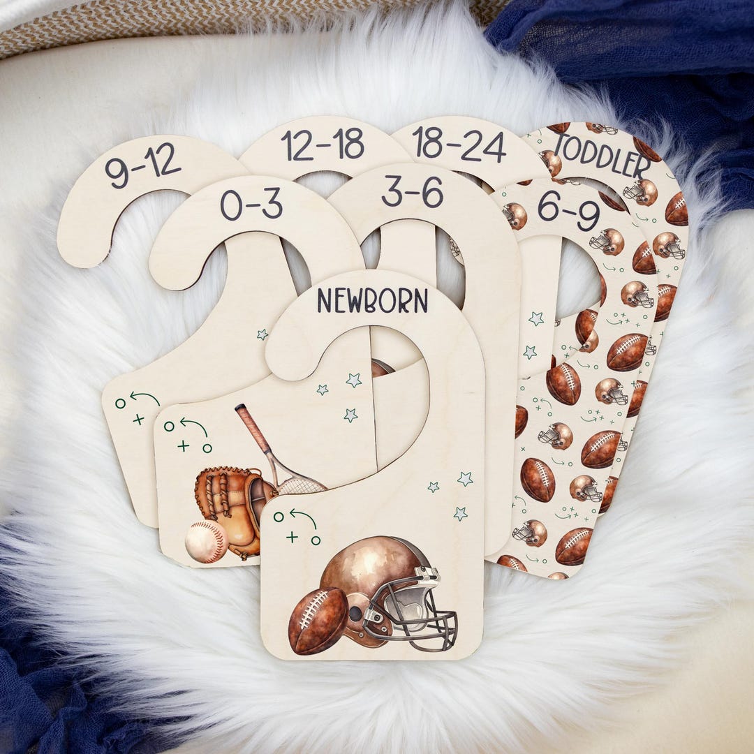 Sports Clothing Dividers, Football Baby Clothing Divider, Wood Wardrobe ...