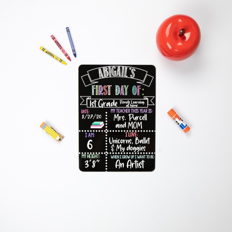 First and Last Day of School Sign Liquid Chalk School Board - Etsy