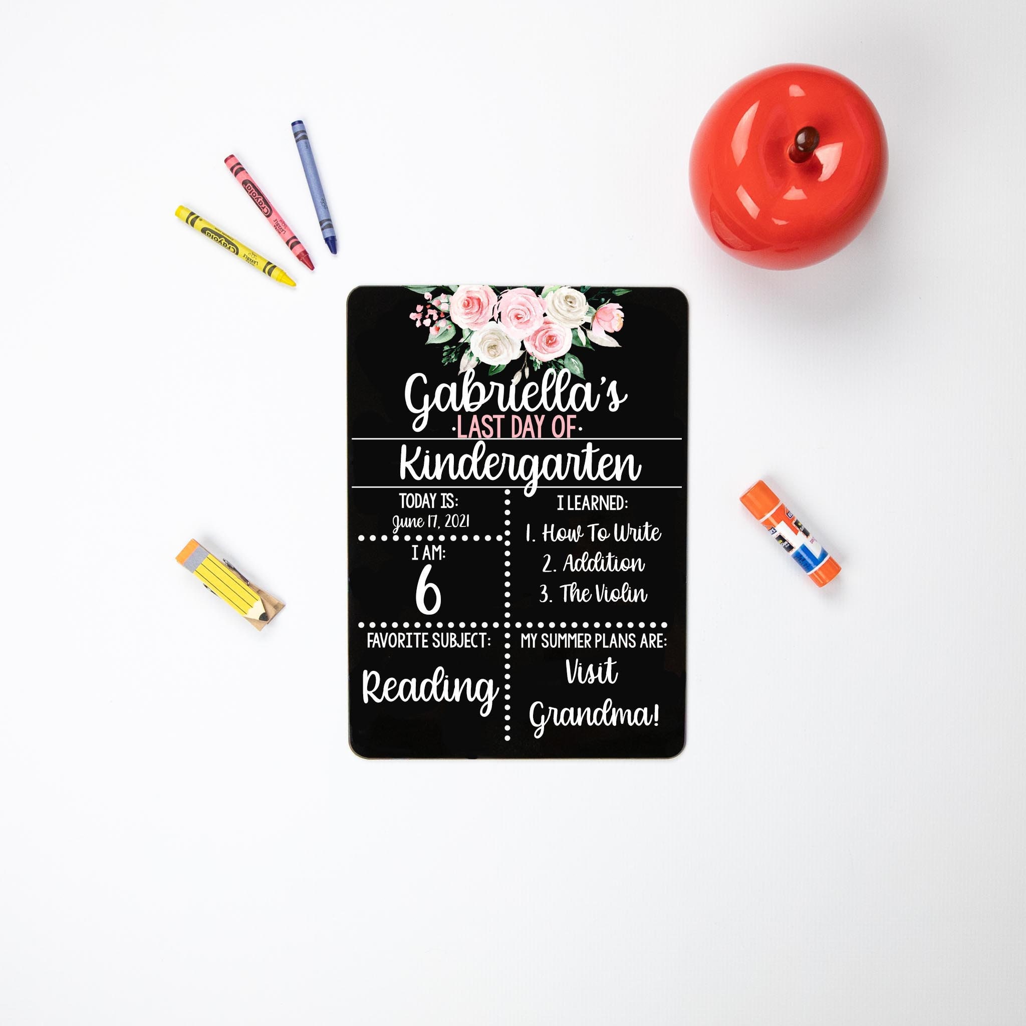 Floral First Day of School Sign Liquid Chalk School Board - Etsy