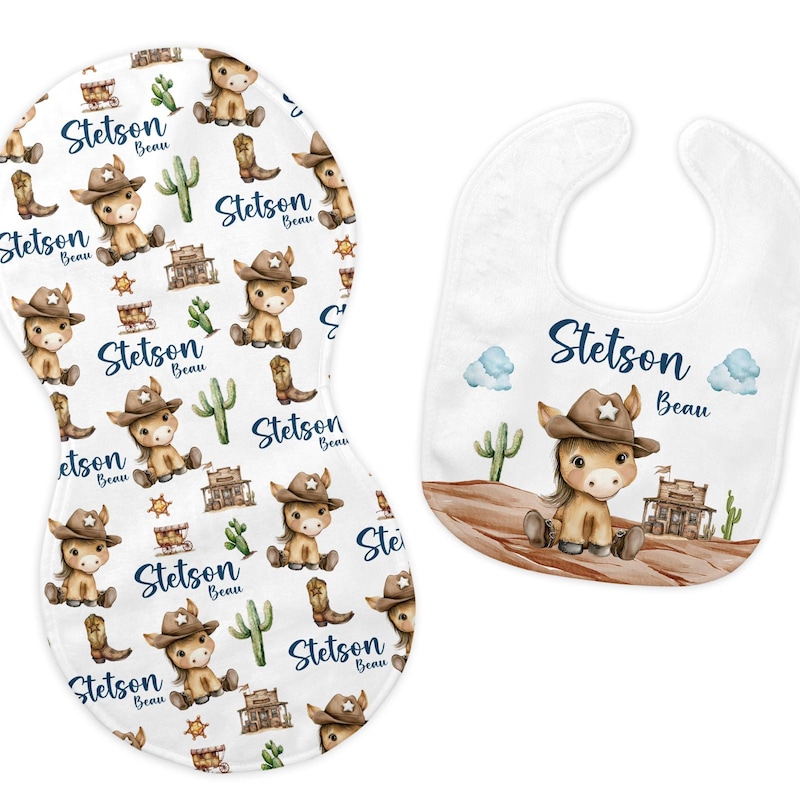 Burp Cloth Cowboy Theme - Etsy