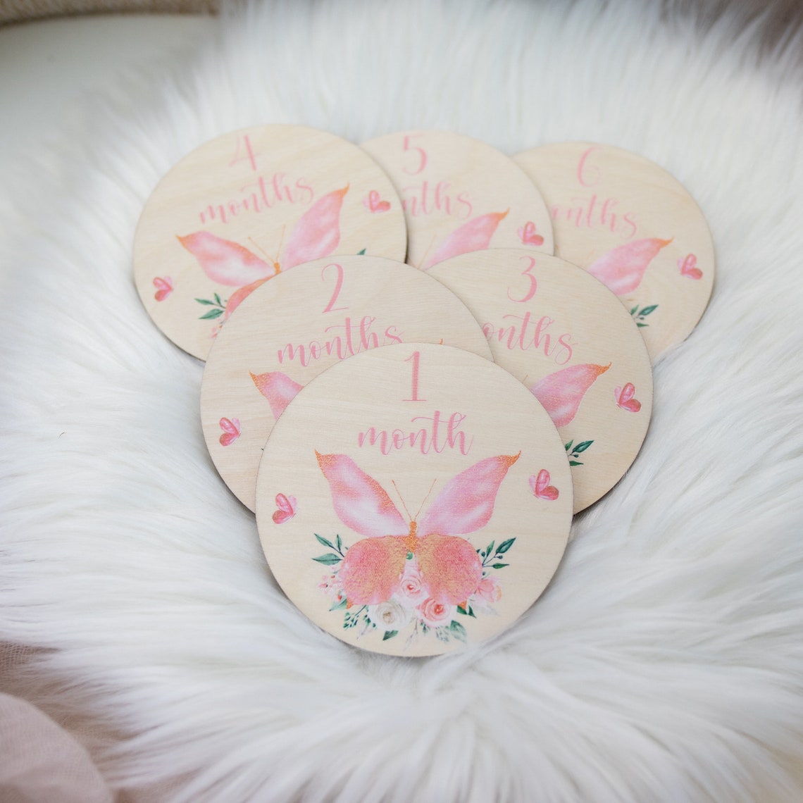 Butterfly Milestone Cards Baby Milestone Butterfly Discs - Etsy