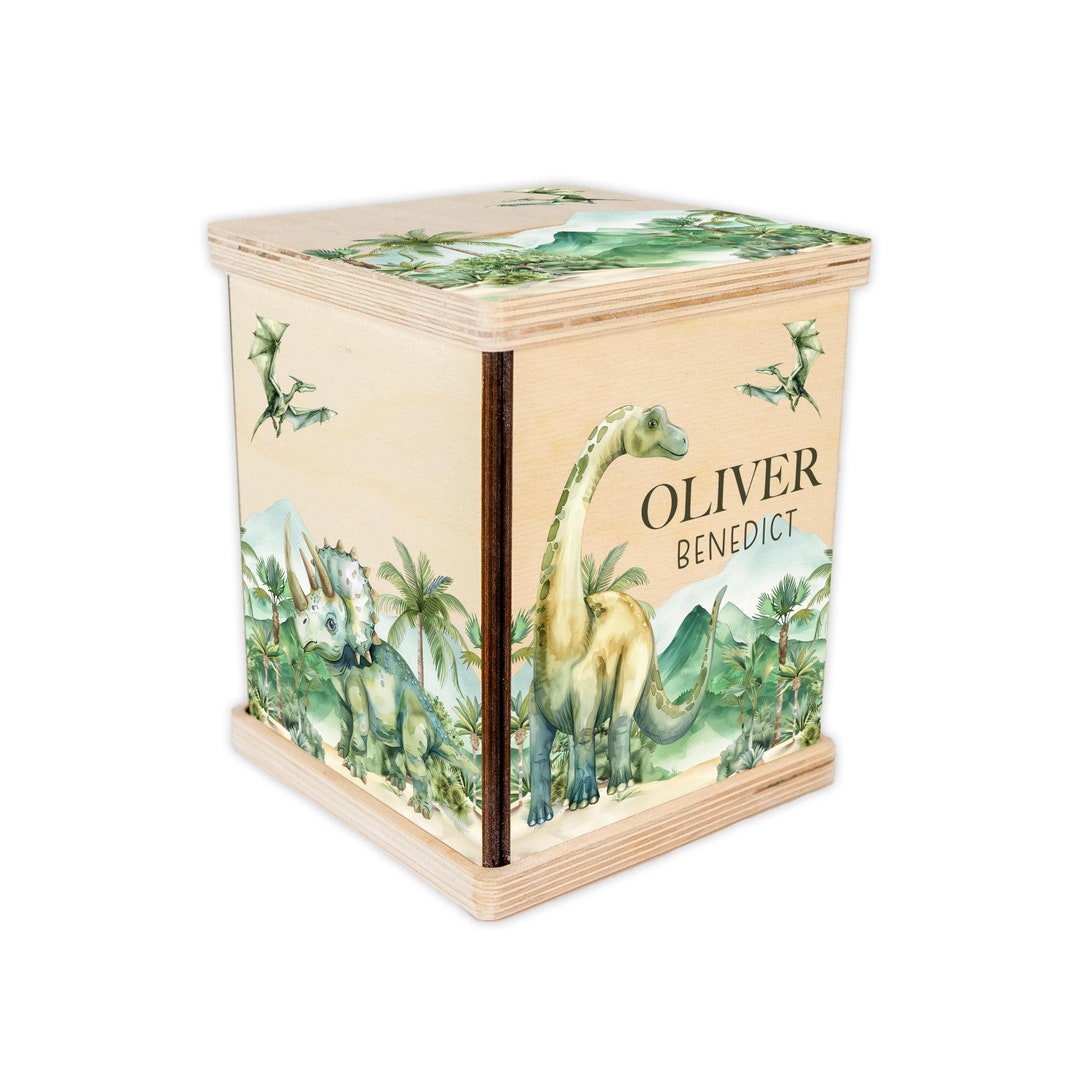 Dinosaur Piggy Bank, Dinosaur Nursery, Baby Boy Gift, Personalized ...