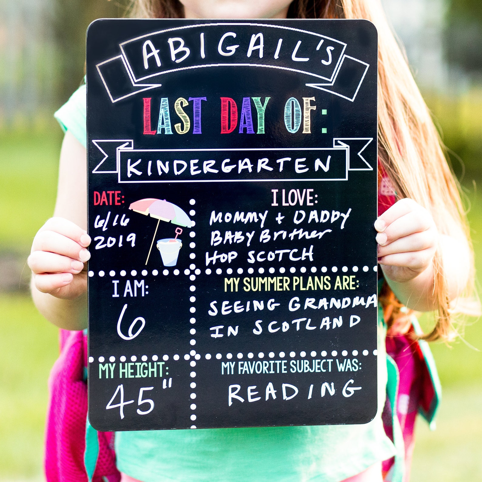 Reusable First and Last Day of School Sign, Liquid Chalk Dry Erase ...