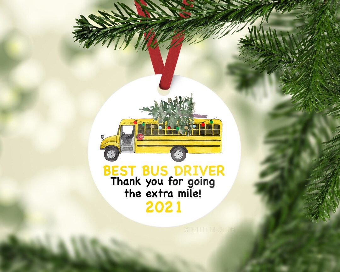 Best School Bus Driver Ornament, School Bus Driver Appreciation Gift ...