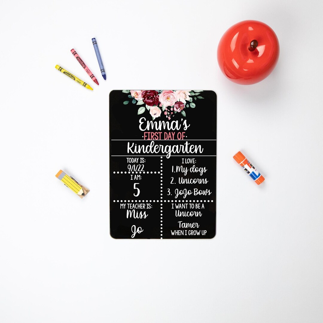 First and Last Day of School Sign, Liquid Chalk School Board, Reusable ...