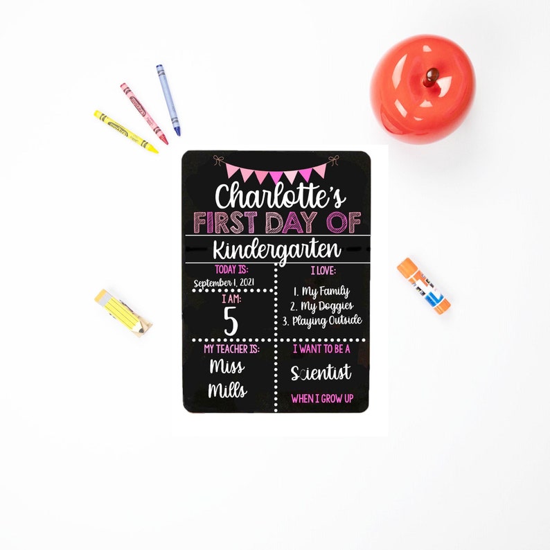 First and Last Day of School Sign, Liquid Chalk Dry Erase School Board ...