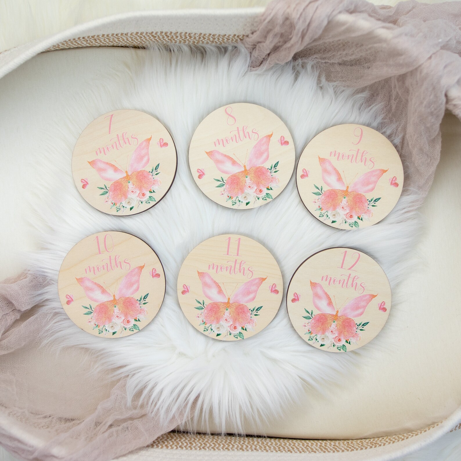 Butterfly Milestone Cards Baby Milestone Butterfly Discs - Etsy