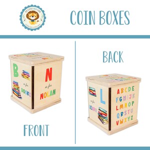 Alphabet Piggy Bank, Alphabet Nursery, Baby Gift, Personalized Piggy ...