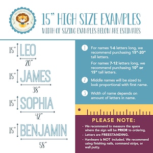 Wooden Name Cutouts for Nursery, Large Custom Name Cutout, Nursery Name ...